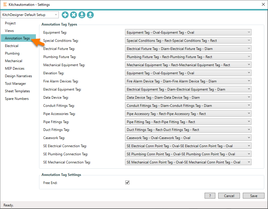 Settings - Annotation Tags